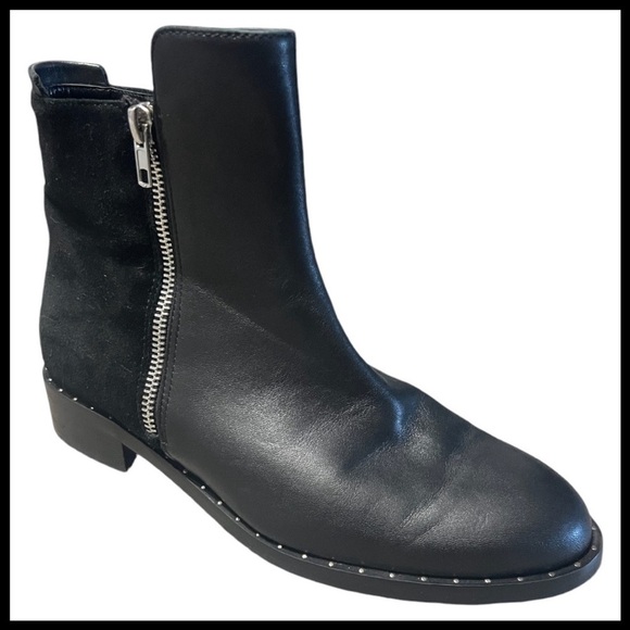 Avellini | Shoes | Avellini Italian Leather Studded Double Zip Ankle ...